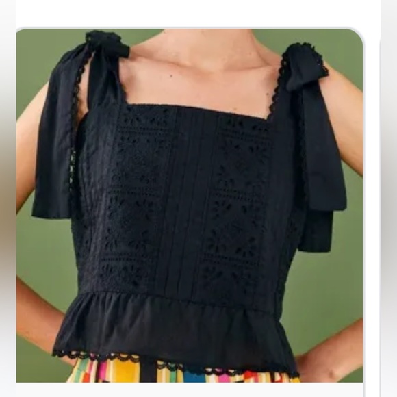 FARM Rio | Tops | Farm Rio Lace Eyelet Top | Poshmark